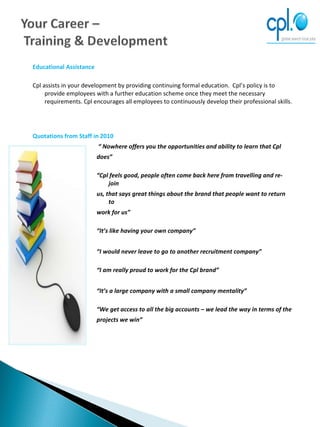 CPL - Work for the Best | PPT | Business | Business and Finance