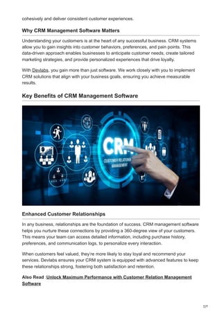 Why CRM Management Software is Essential for Business Growth | PDF