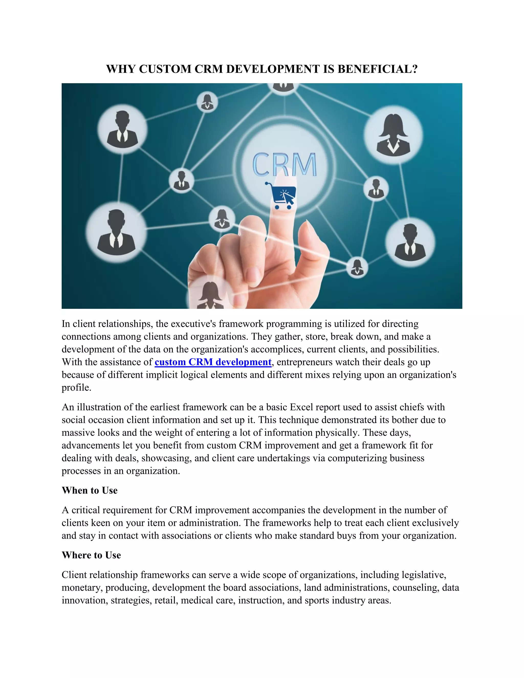 CUSTOM CRM DEVELOPMENT | PDF | Sales | Business