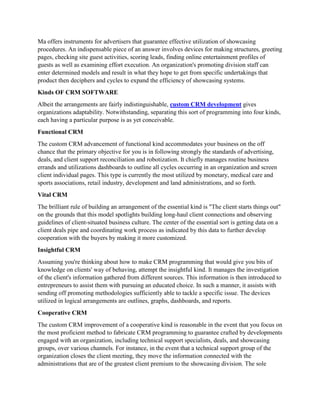 CUSTOM CRM DEVELOPMENT | PDF | Sales | Business