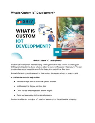 Custom IoT Development Solutions for Modern Firms | PDF