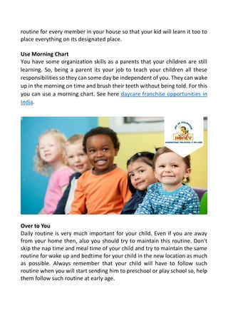 Why Daily Routine is Important for Your Child and How to Set One? | PDF