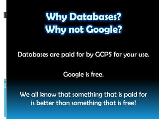 Why Databases? | PPT