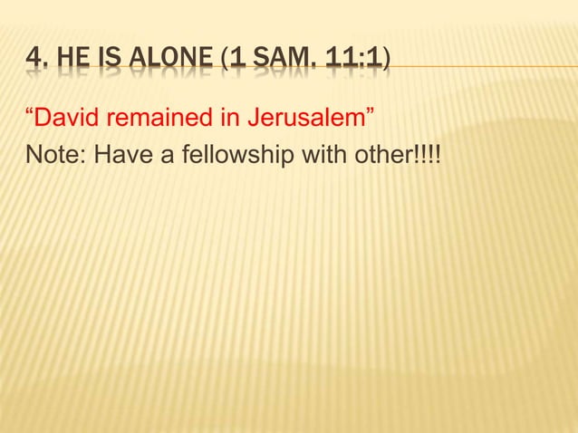 Why David Fall into Temptation | PPT