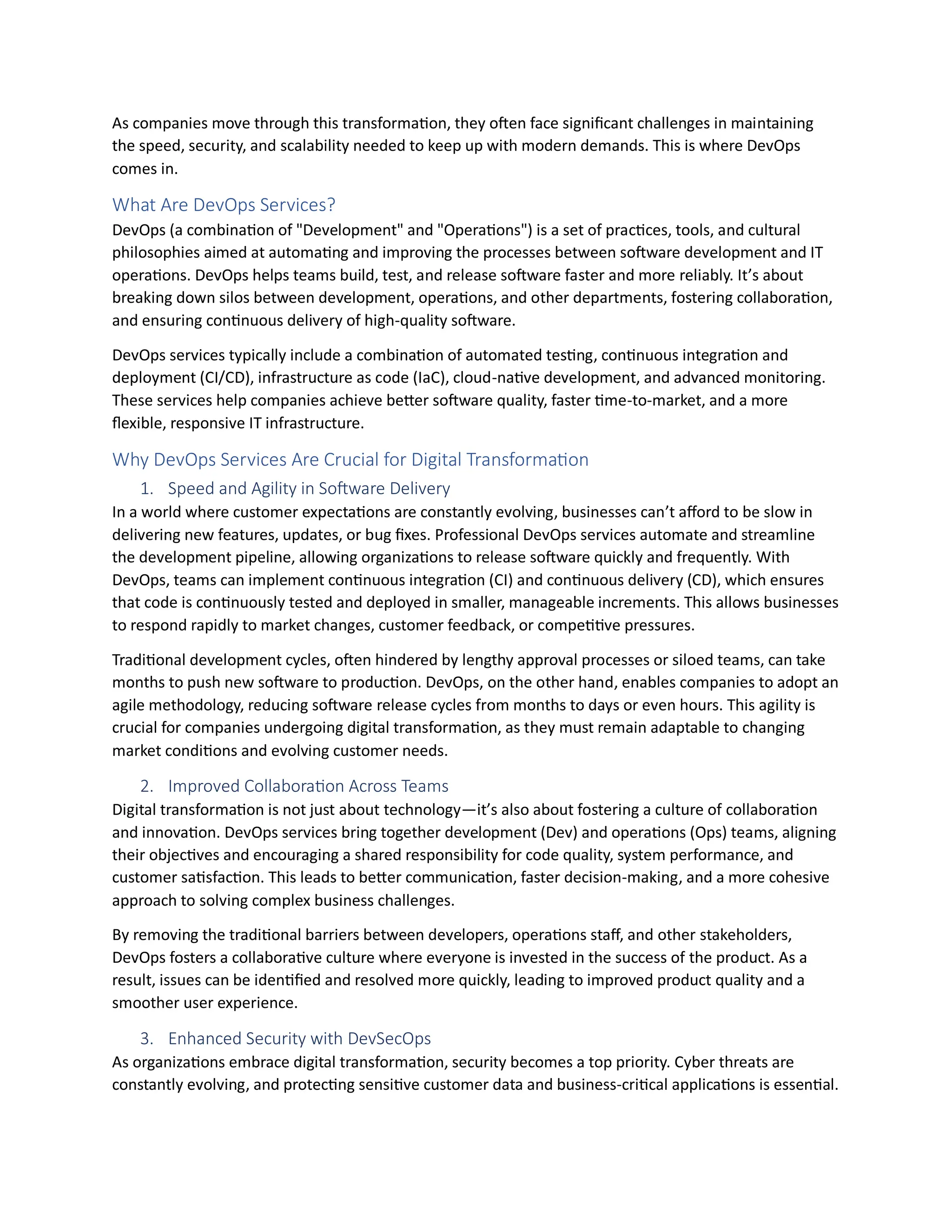 Why Devops Services Are Essential For Digital Transformation Pdf