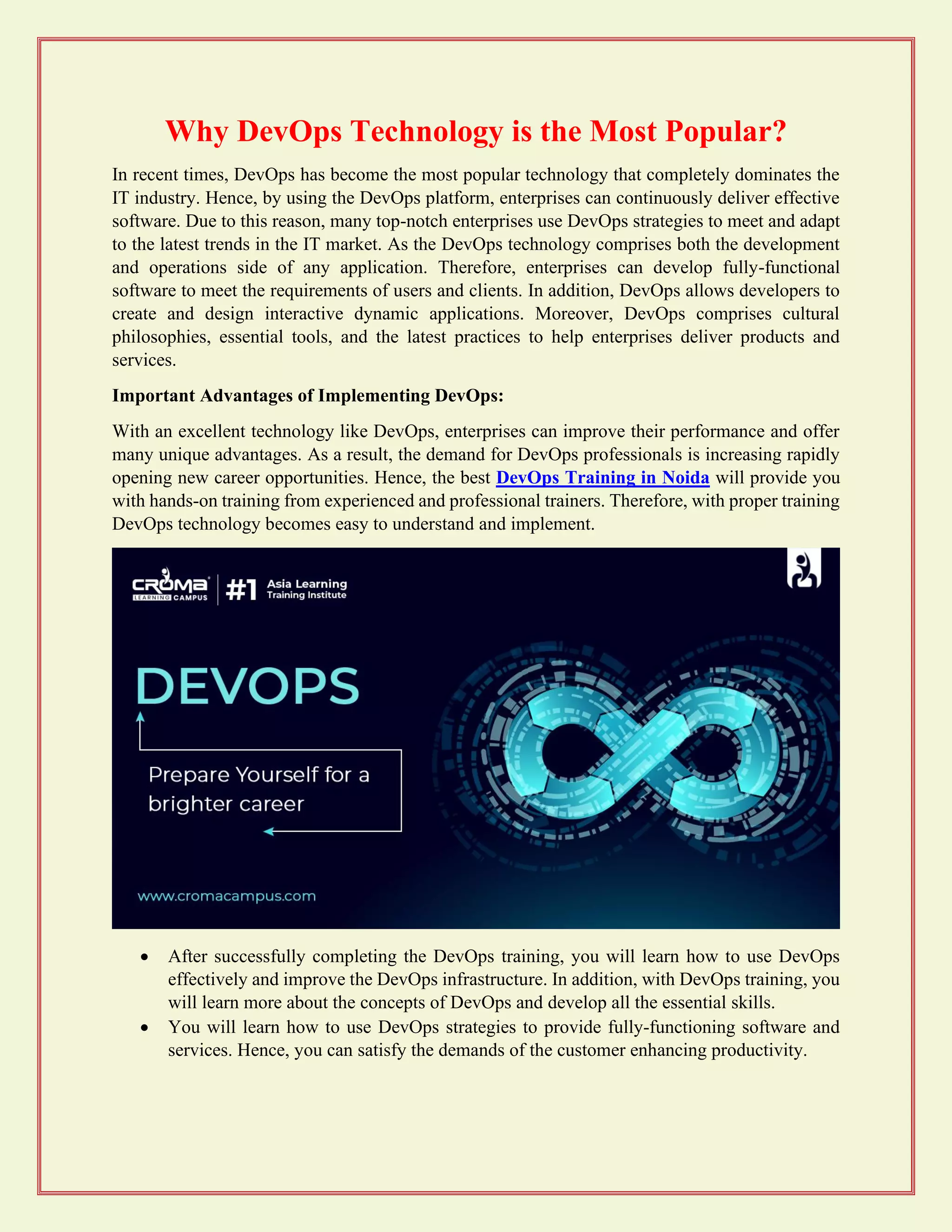 Why DevOps Technology is the Most Popular | PDF