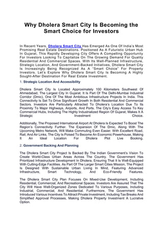 WHY DHOLERA SMART CITY IS BECOMING THE SMART CHOICE FOR INVESTORS.pdf