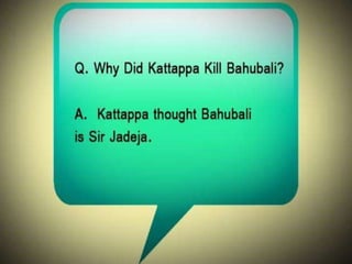 Why did Kattappa kill Baahubali ? | PPTX