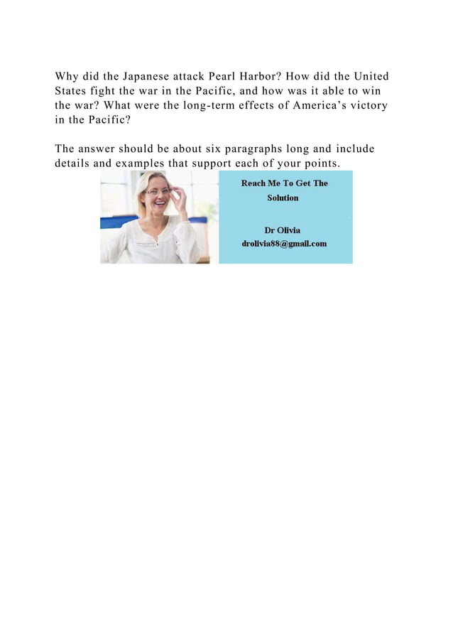 Why did the Japanese attack Pearl Harbor How did the United States .docx