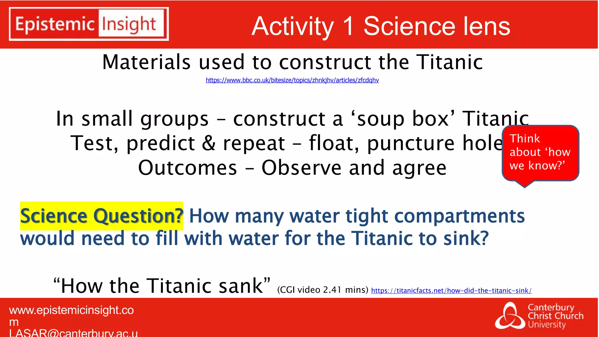 Why did the titanic sink year ks2 | PPTX
