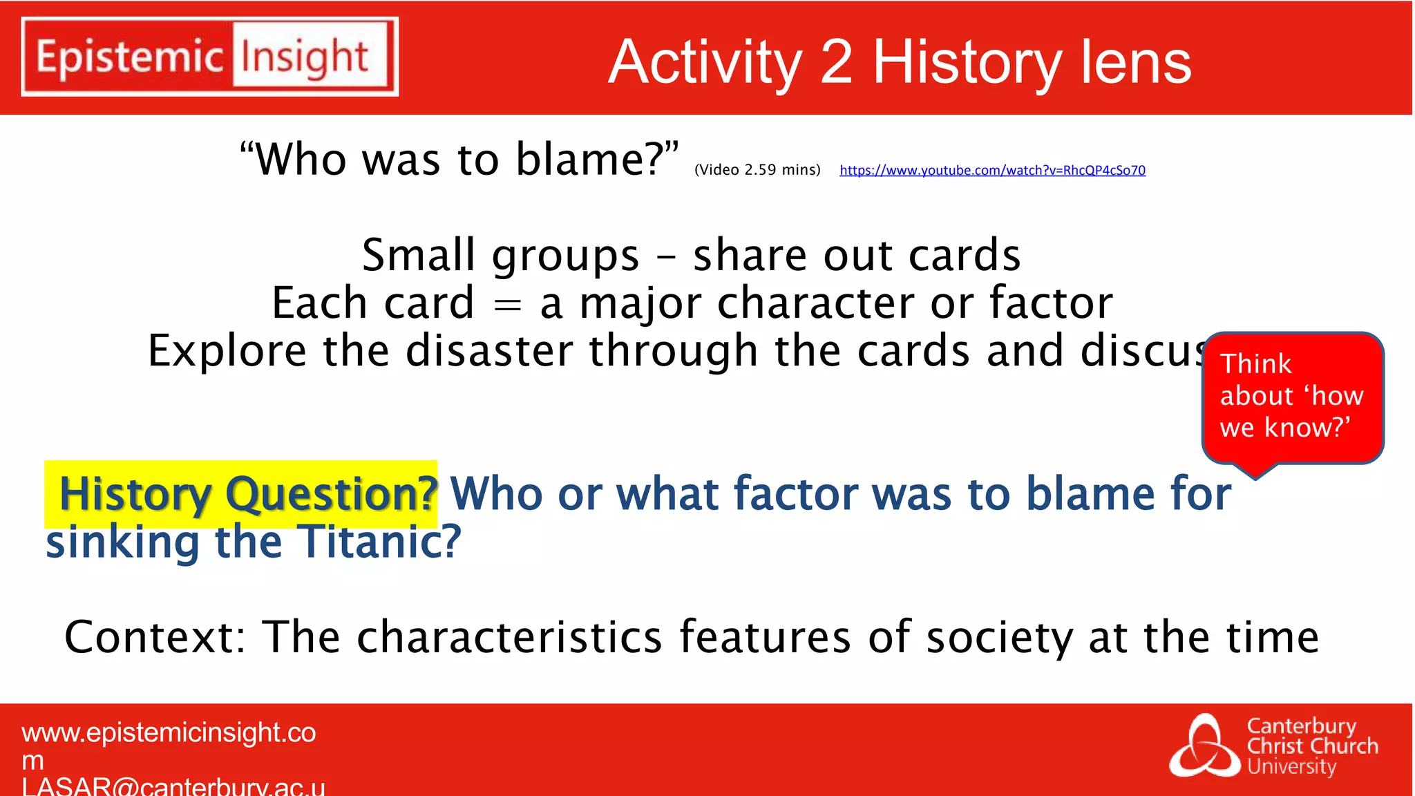 Why did the titanic sink year ks2 | PPTX