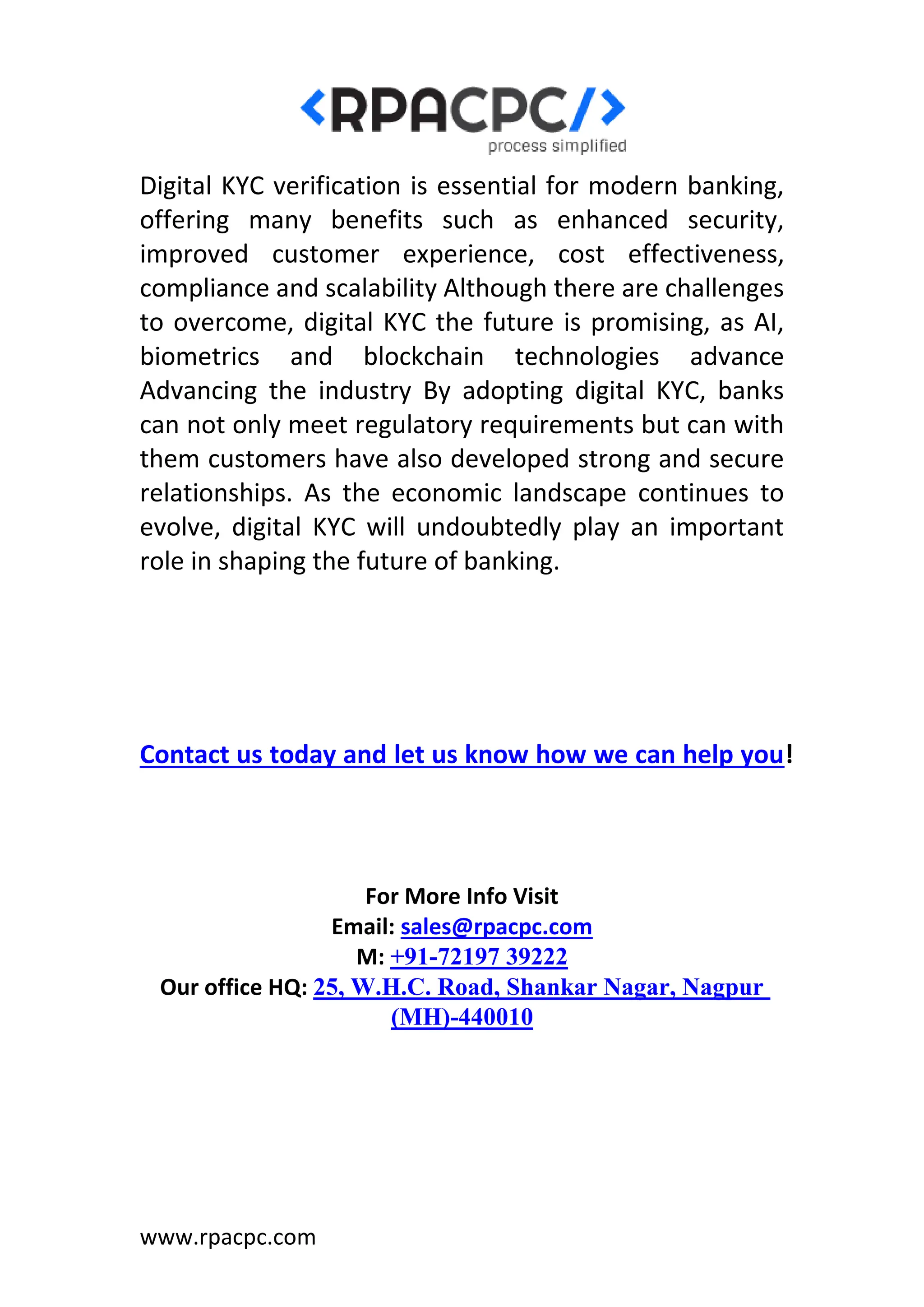 Why Digital KYC Verification is Essential for Modern Banking.docx