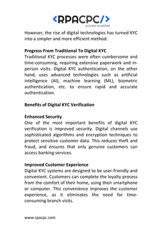 Why Digital KYC Verification is Essential for Modern Banking.docx