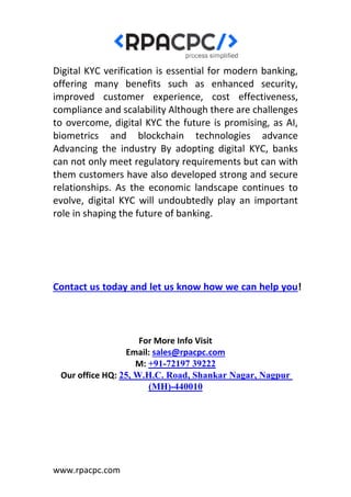 Why Digital KYC Verification is Essential for Modern Banking.docx