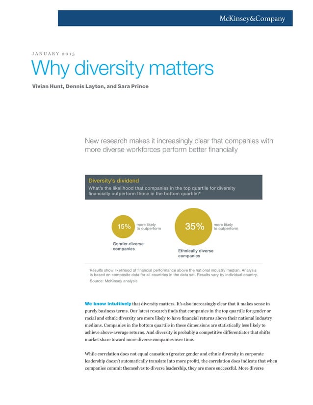 Why diversity matters | PDF | Business Accounting & Finance | Business