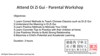 Di Zi Gui Presentation To Parents 2012 | PPT | Parenting Babies and ...