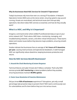 Why Do Businesses Need NOC Services for Smooth IT Operations.docx