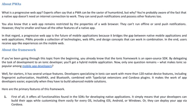 Why Do Developers Prefer Ionic To Build Progressive Web Apps Ppt