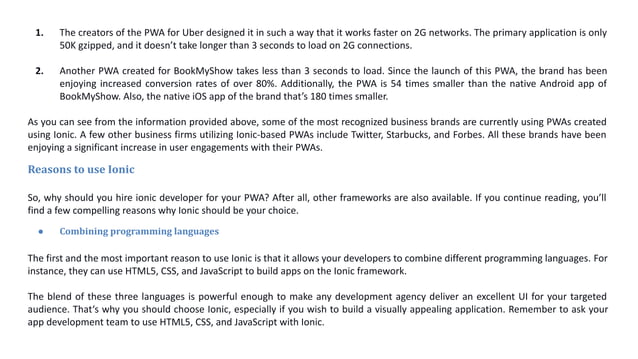 Why Do Developers Prefer Ionic To Build Progressive Web Apps Ppt