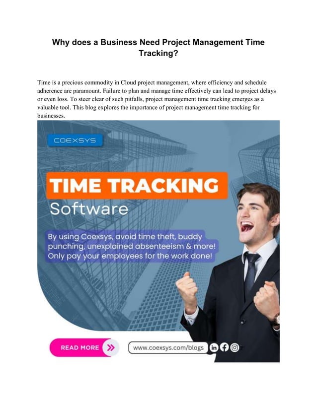 Why does a Business Need Project Management Time Tracking? | PDF