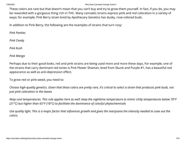 Why Do Cannabis Plants Change Colors? | PPT