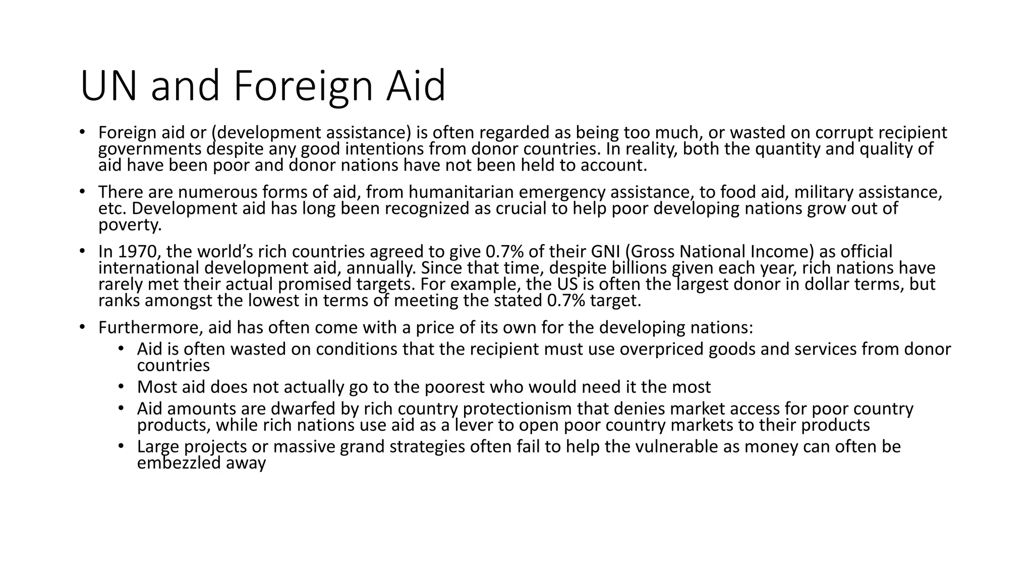 Why does foreign aid fail to help poor countries | PPTX