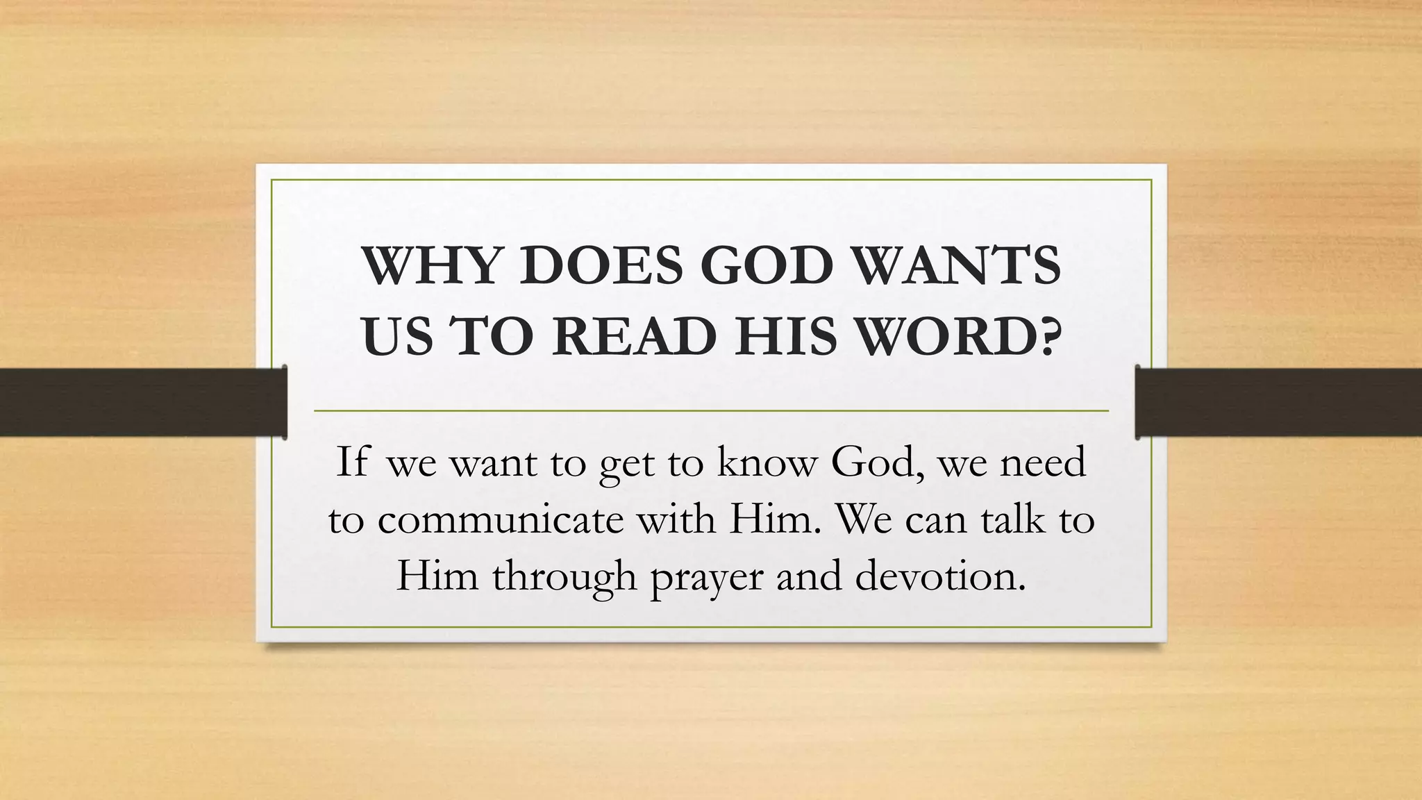 Prayer and Devotion | PPTX