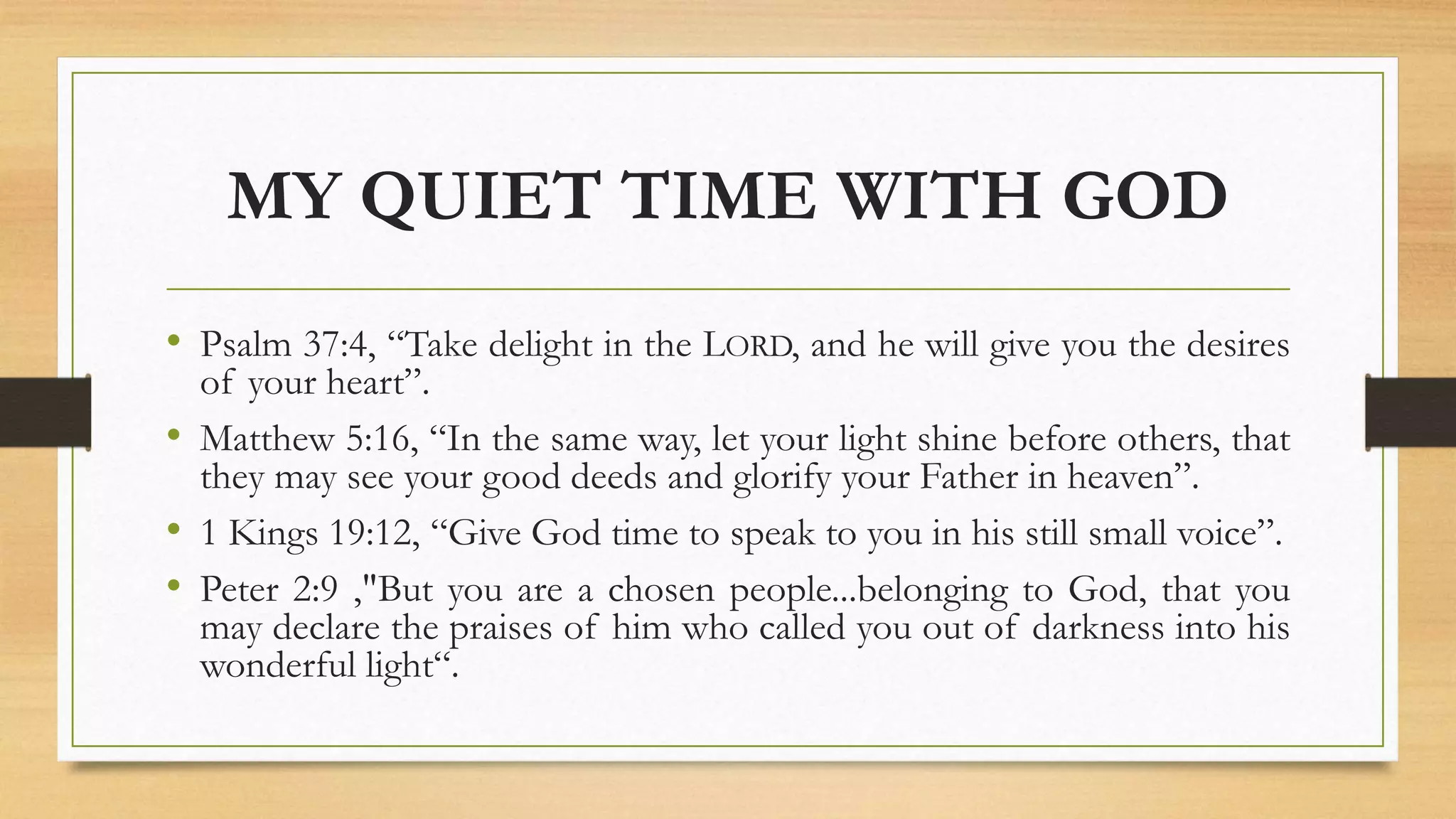 Prayer and Devotion | PPTX