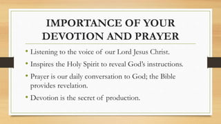Prayer and Devotion | PPTX