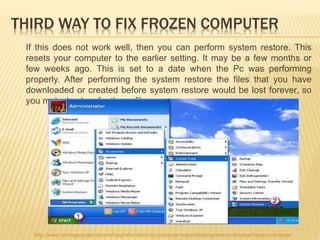 Why does my computer keep freezing how to fix your frozen computer | PPT