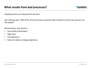 Sysdoc - Why does process matter? | PPTX | Business Administration ...