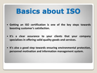 Why Does Require Different Types of ISO Documentation Template | PPT