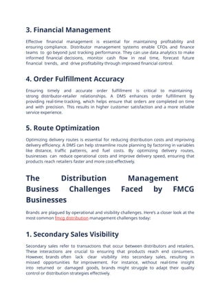 Why Do FMCG Businesses Need a Distribution Management System | PPTX