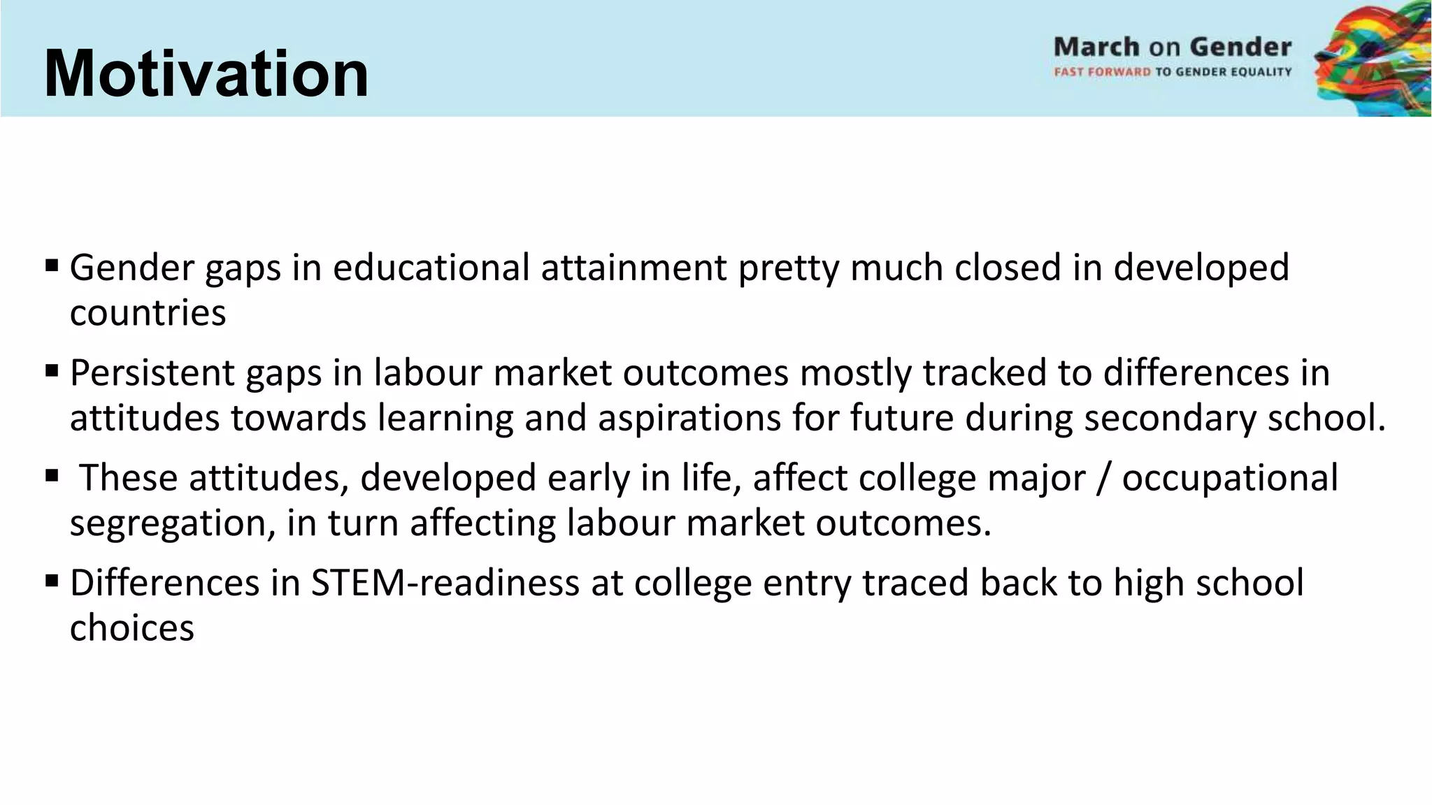 Why Do Gender Gaps In Education And Work Persist Ppt