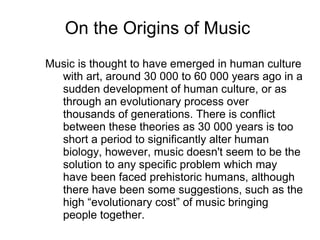 Why do humans like music? | PPT