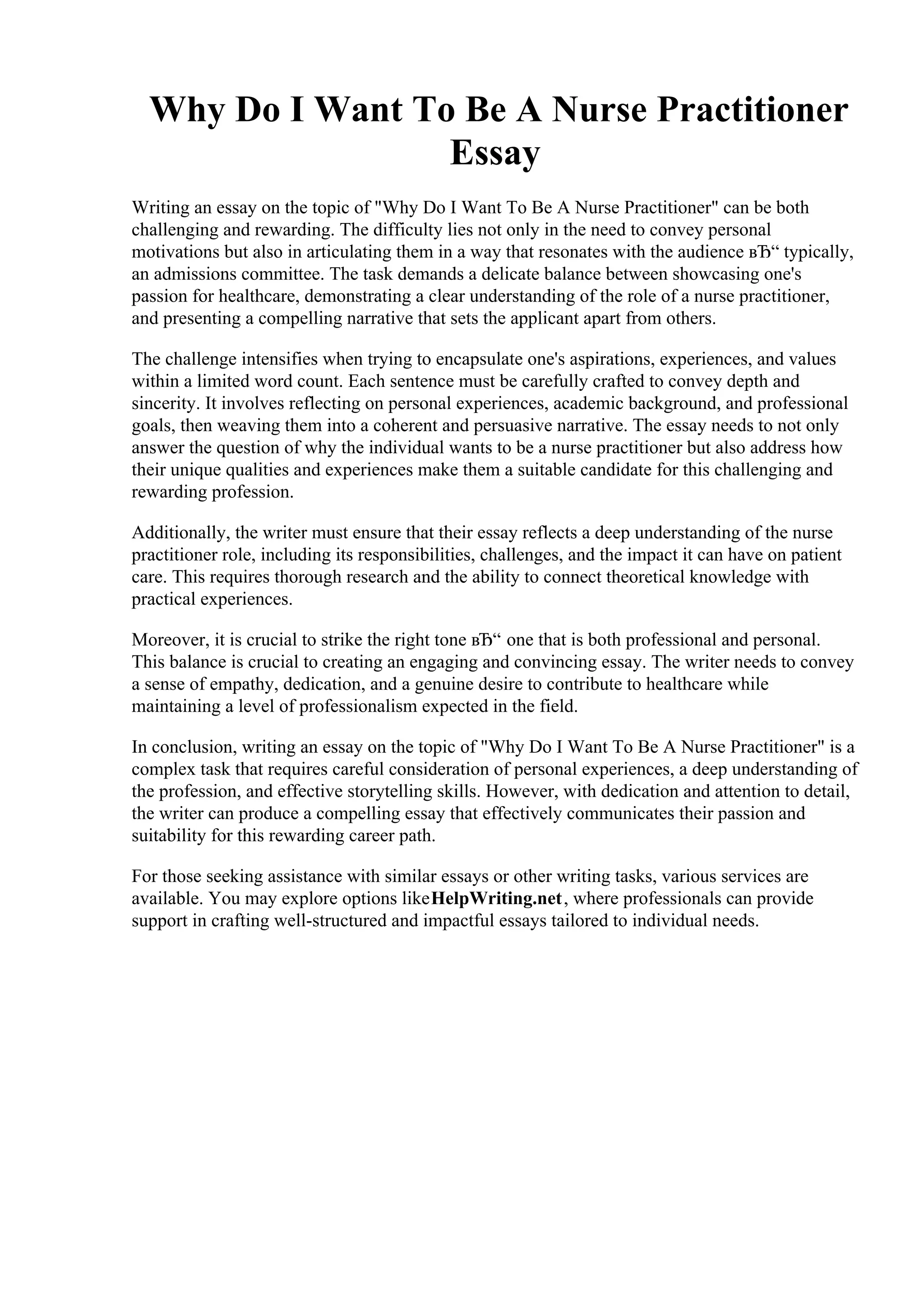 Why Do I Want To Be A Nurse Practitioner Essay.pdf