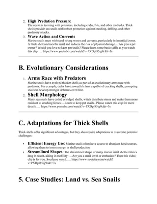WHY DO LAND SNAILS HAVE THIN BRITTLE SHELLS AND SEA SNAILS HAVE THICK ...