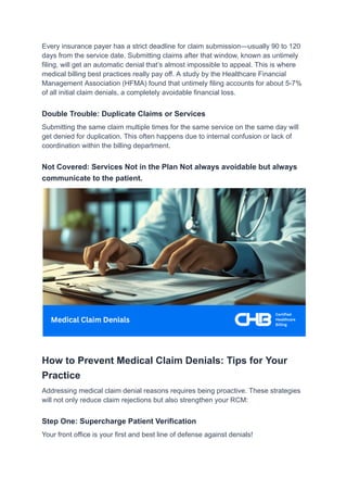 Understanding the Root Causes: Why Do Medical Claims Get Denied? | PDF