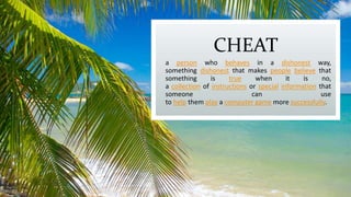 Why do people cheat | PPTX
