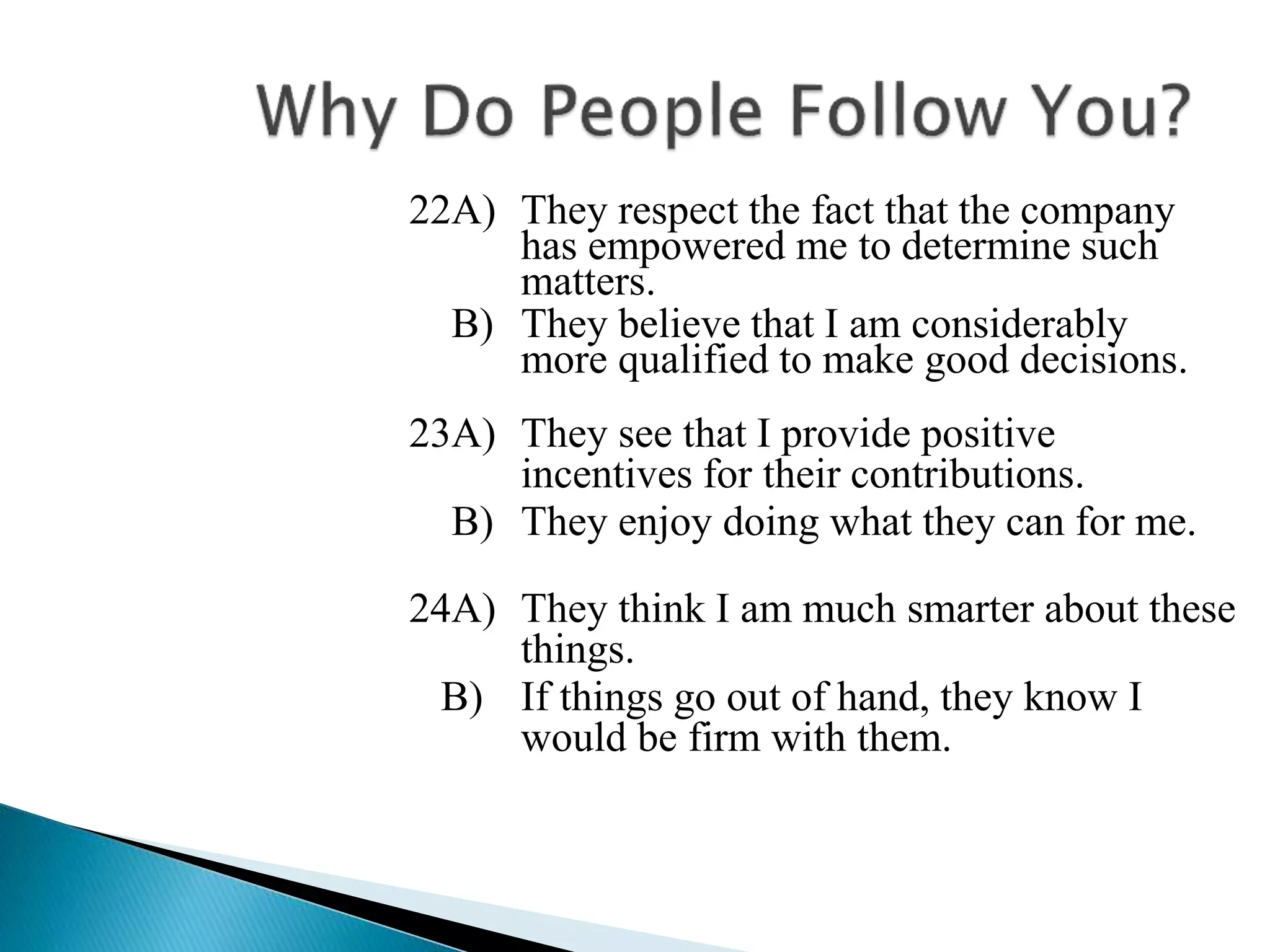 Why do people follow you | PPT