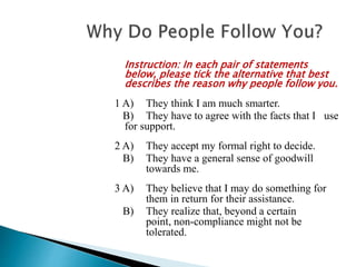Why do people follow you | PPTX