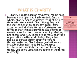 Why do people give charity slide | PPT