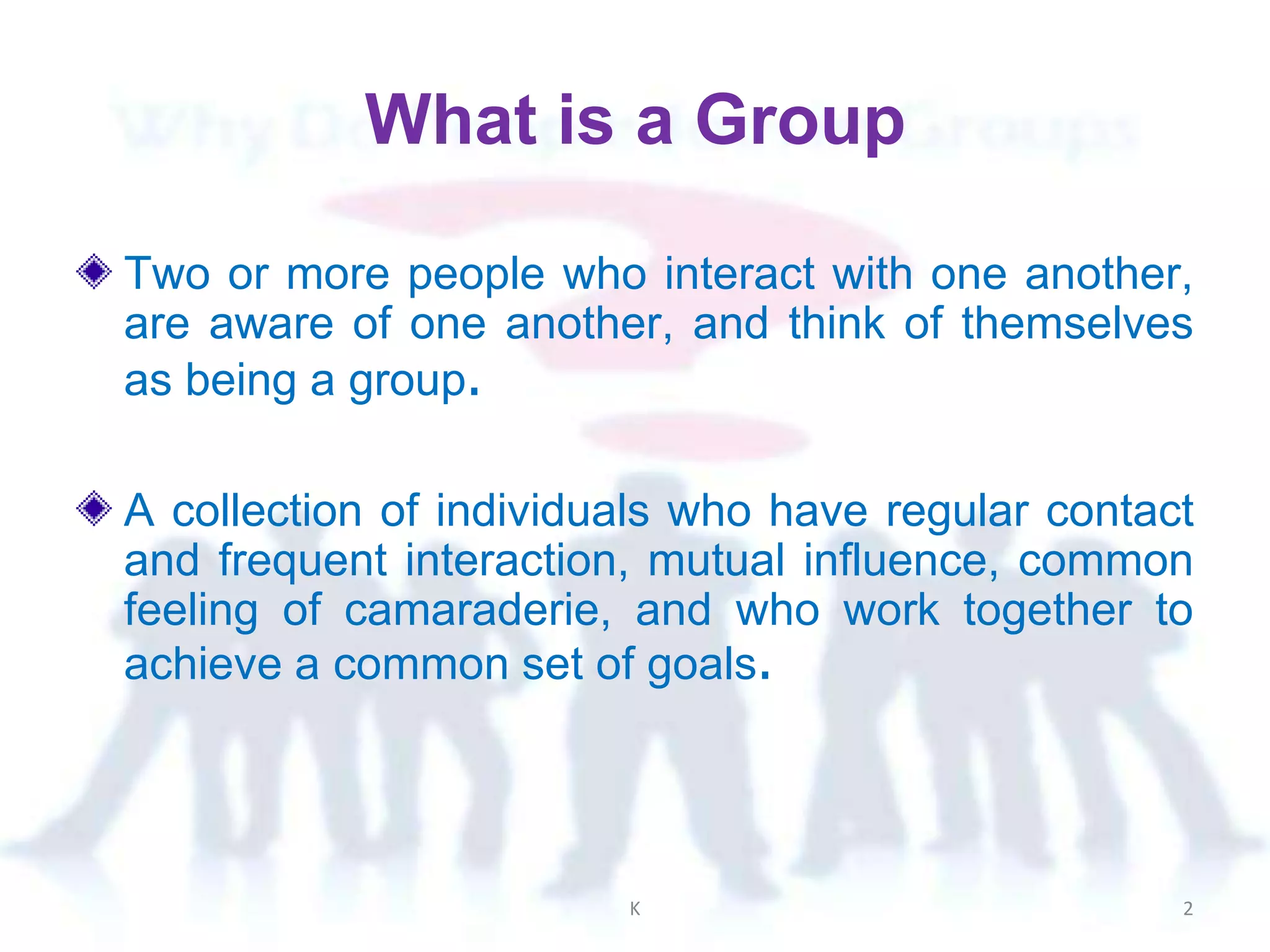 Why do people join in groups | PPTX