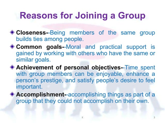 Why do people join in groups | PPTX