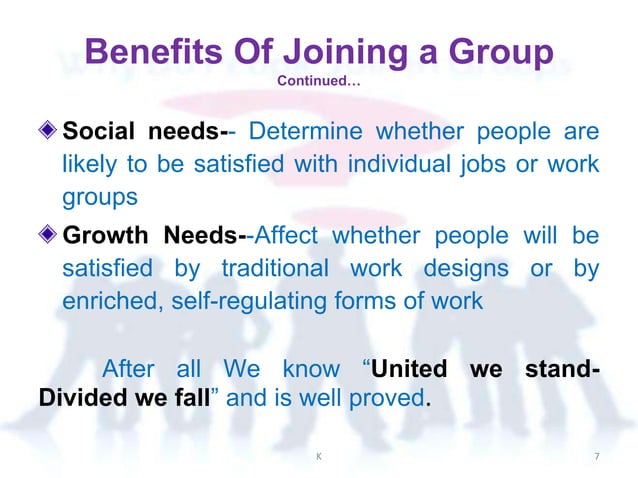 Why do people join in groups | PPTX