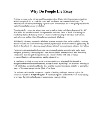 Why Do People Lie Essay.pdf