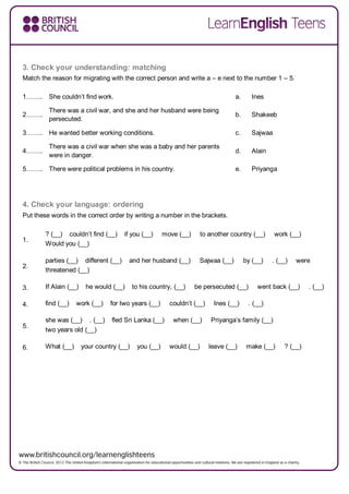 Why do people_migrate_-_exercises | PDF