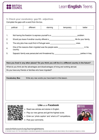 Why do people_migrate_-_exercises | PDF