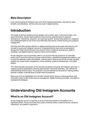 Why Do People Study Old Instagram Accounts.docx