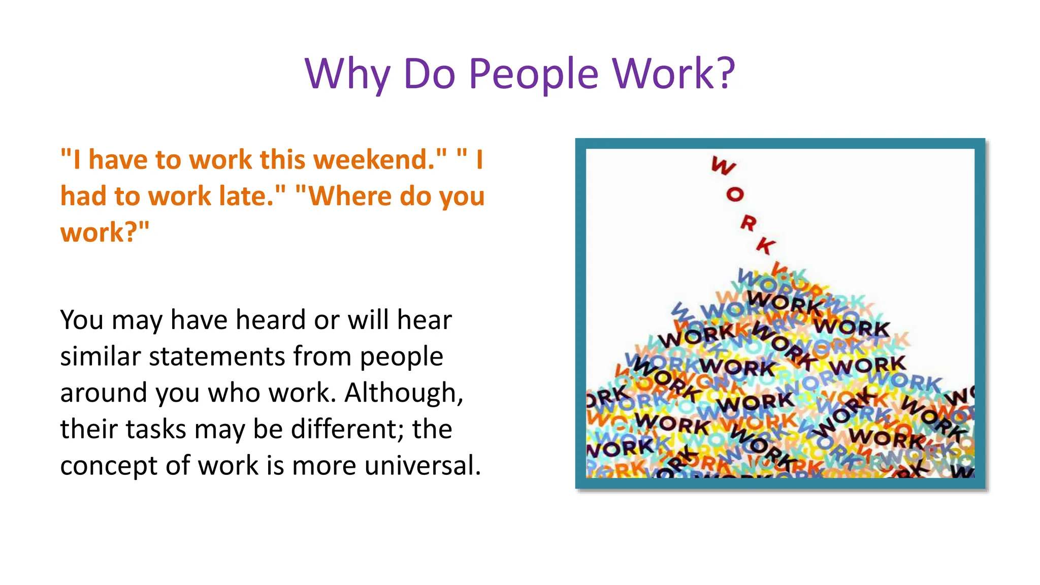 WHY DO PEOPLE WORK.pdf | Career Advice | Careers